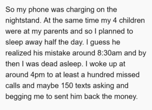 "AITA for not returning money my ex-husband sent to me mistakenly?" - Dijbi